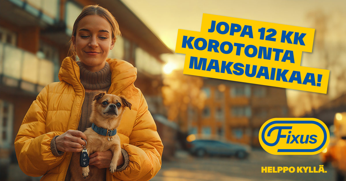 Fixus Rahoitus - jopa 12 kk korotonta maksuaikaa!